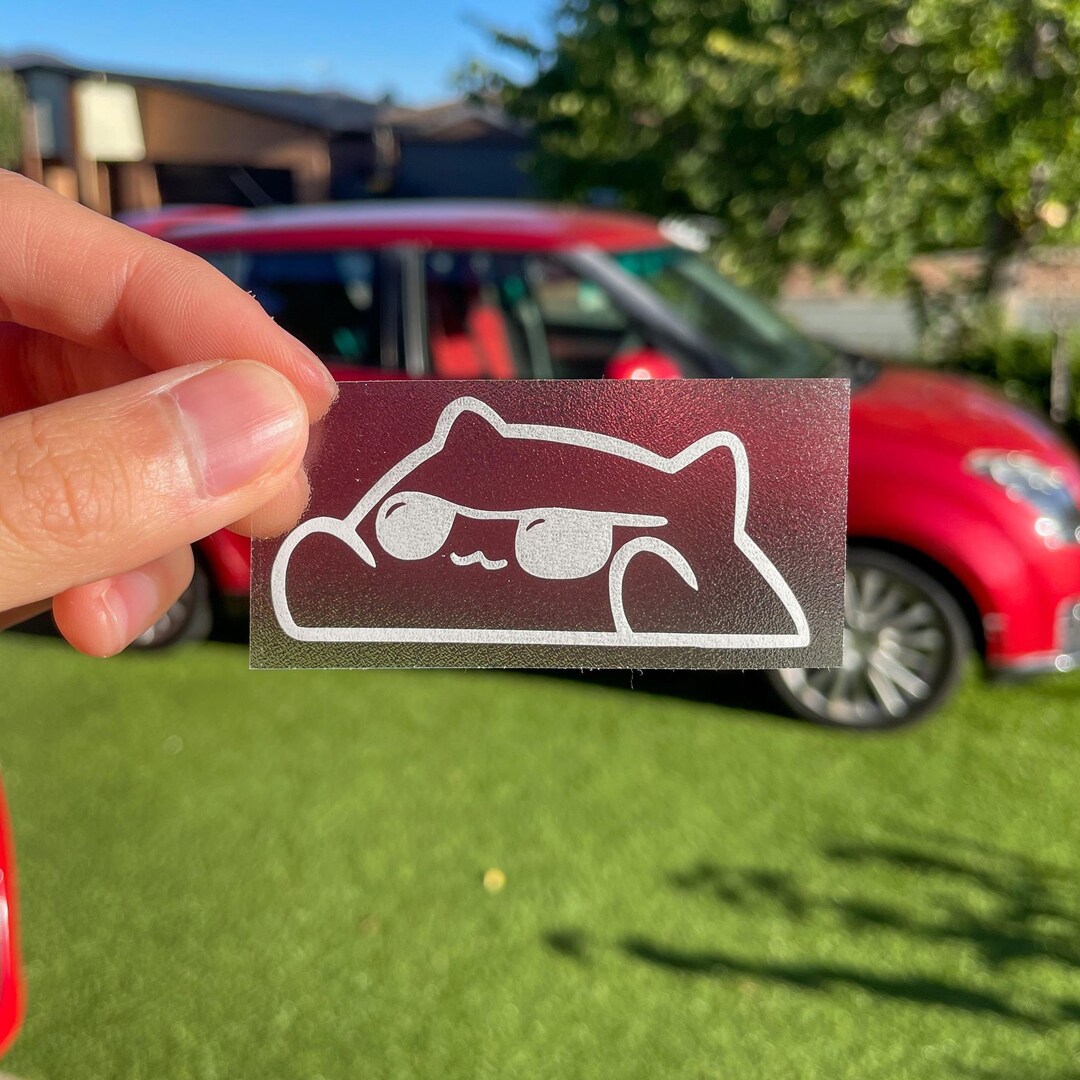 Cool Bongo Cat Vinyl Sticker Car Accessory Cute Car Decal Laptop ...