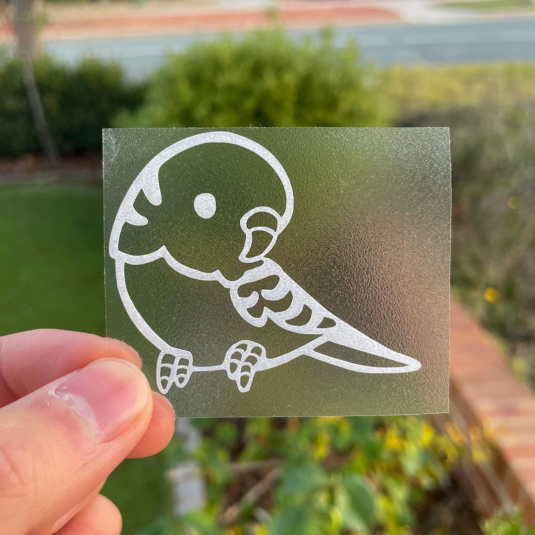 Budgie Vinyl Sticker | Car Accessory | Cute Car Decals | Laptop Sticker ...