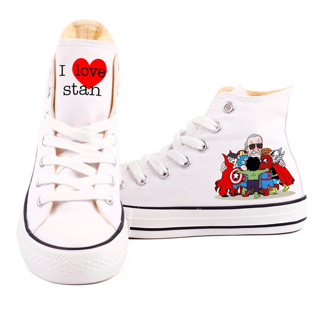 Stan Lee Shoes, Marvel Sneakers, Tennis Shoes, Printed Shoes, High Tops ...