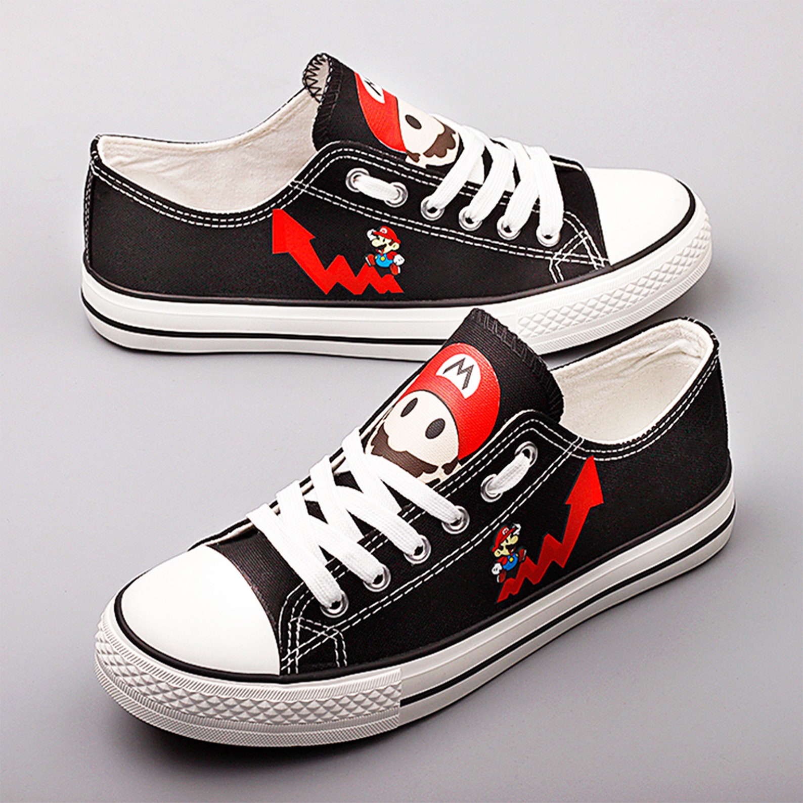 Super Mario Shoes Super Mario Sneakers Tennis Shoes Printed - Etsy