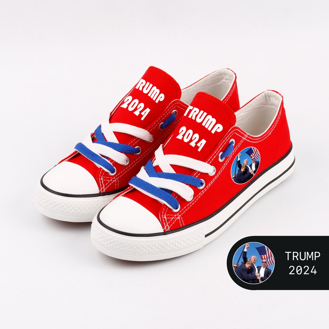 Trump's Surviving Shoes, Red Sneakers, USA, President, Donald, Attempt ...