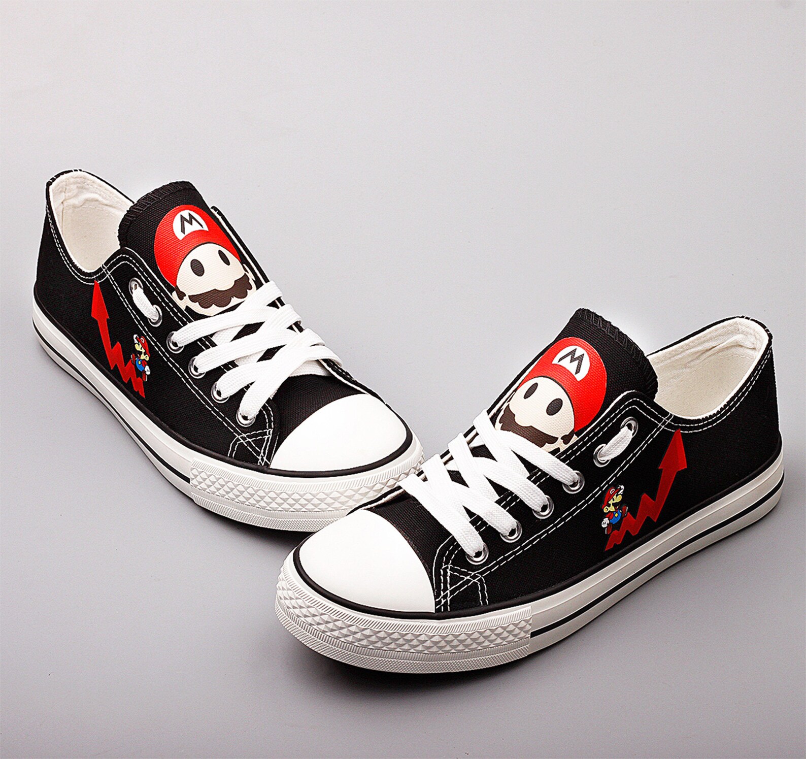 Super Mario Shoes Super Mario Sneakers Tennis Shoes Printed - Etsy