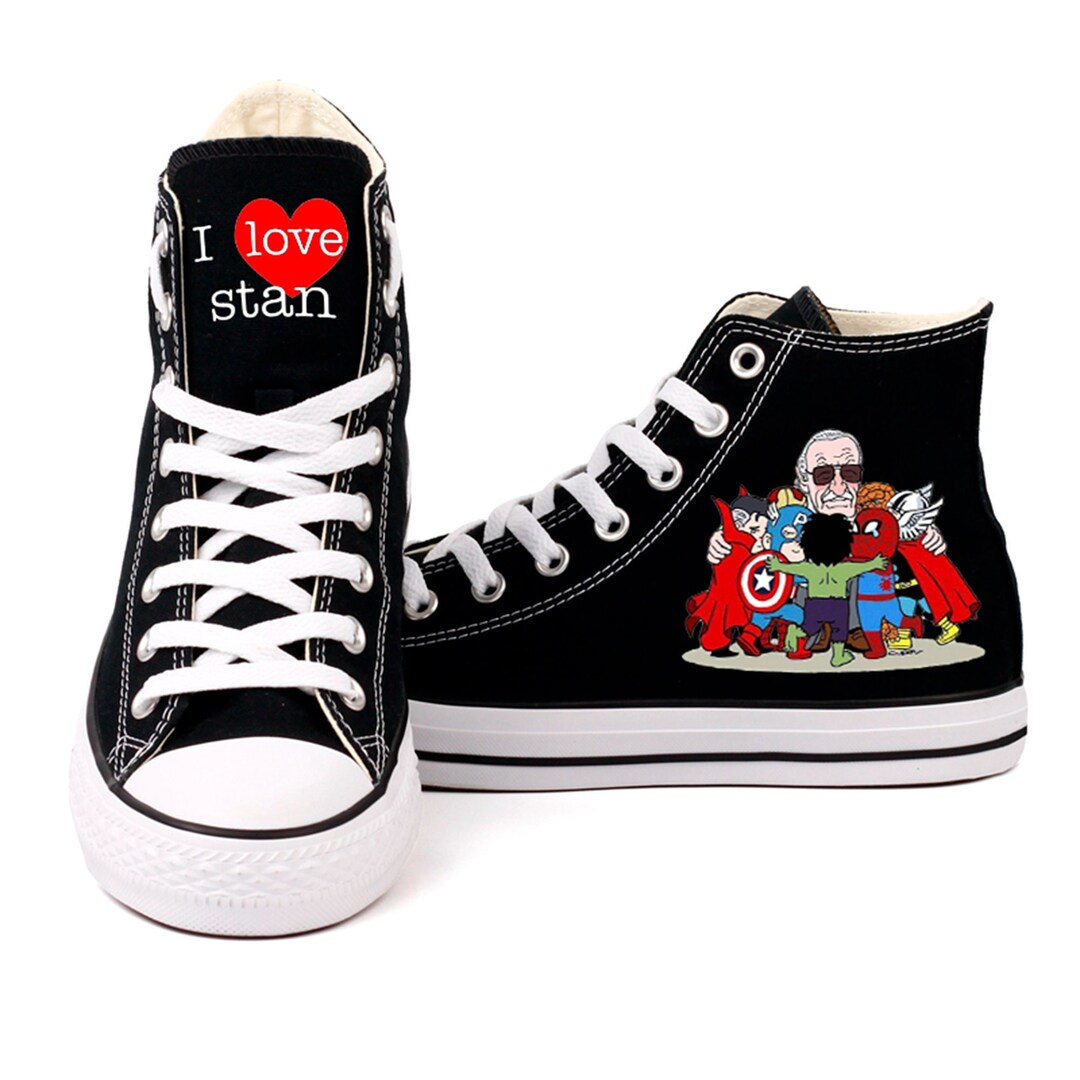 Stan Lee Shoes, Marvel Sneakers, Tennis Shoes, Printed Shoes, High Tops ...