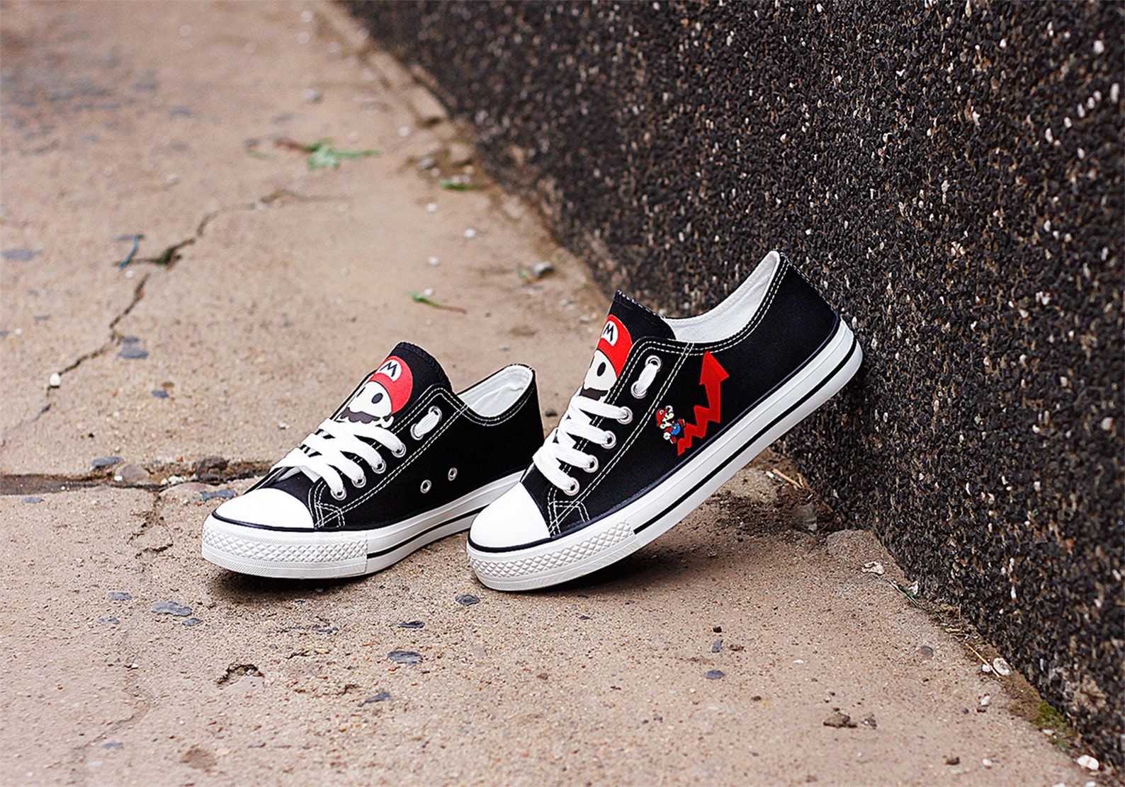 Super Mario Shoes Super Mario Sneakers Tennis Shoes Printed - Etsy