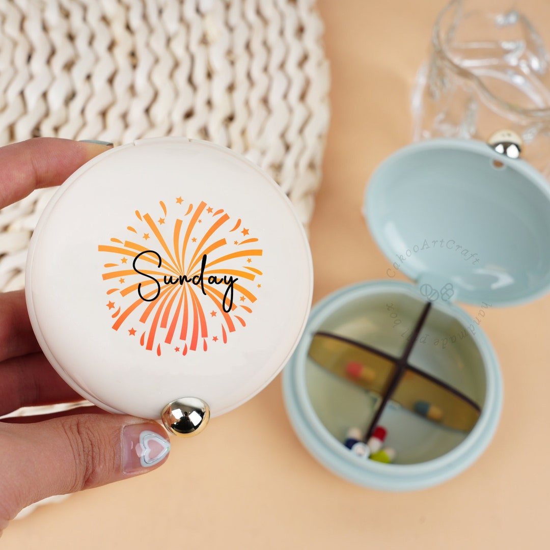 Pill Storage Container, Personalized Pill Box, Custom Vitamin Box ...