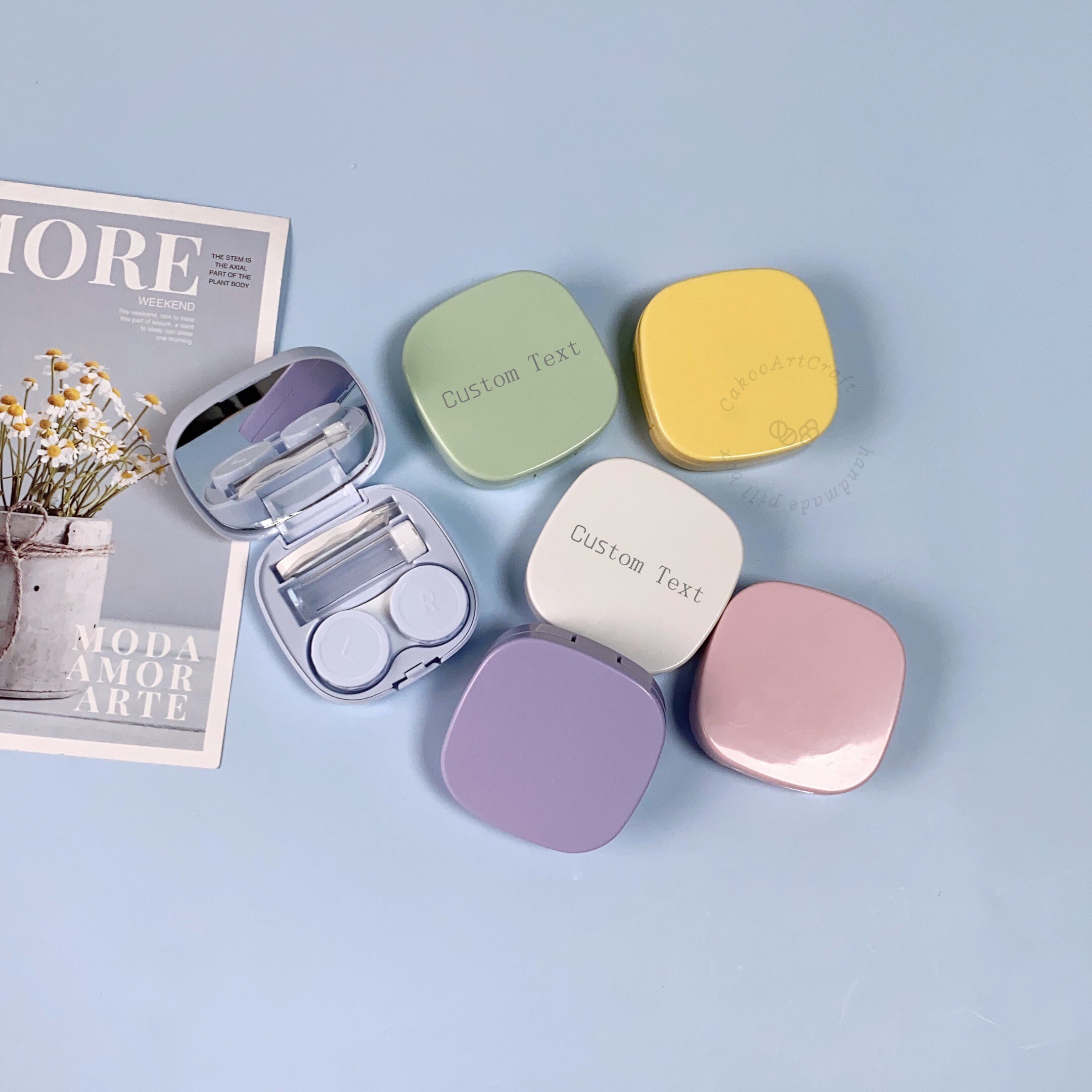Custom Contact Lens Box, Contact Lens Case With Name, Cute Box for ...
