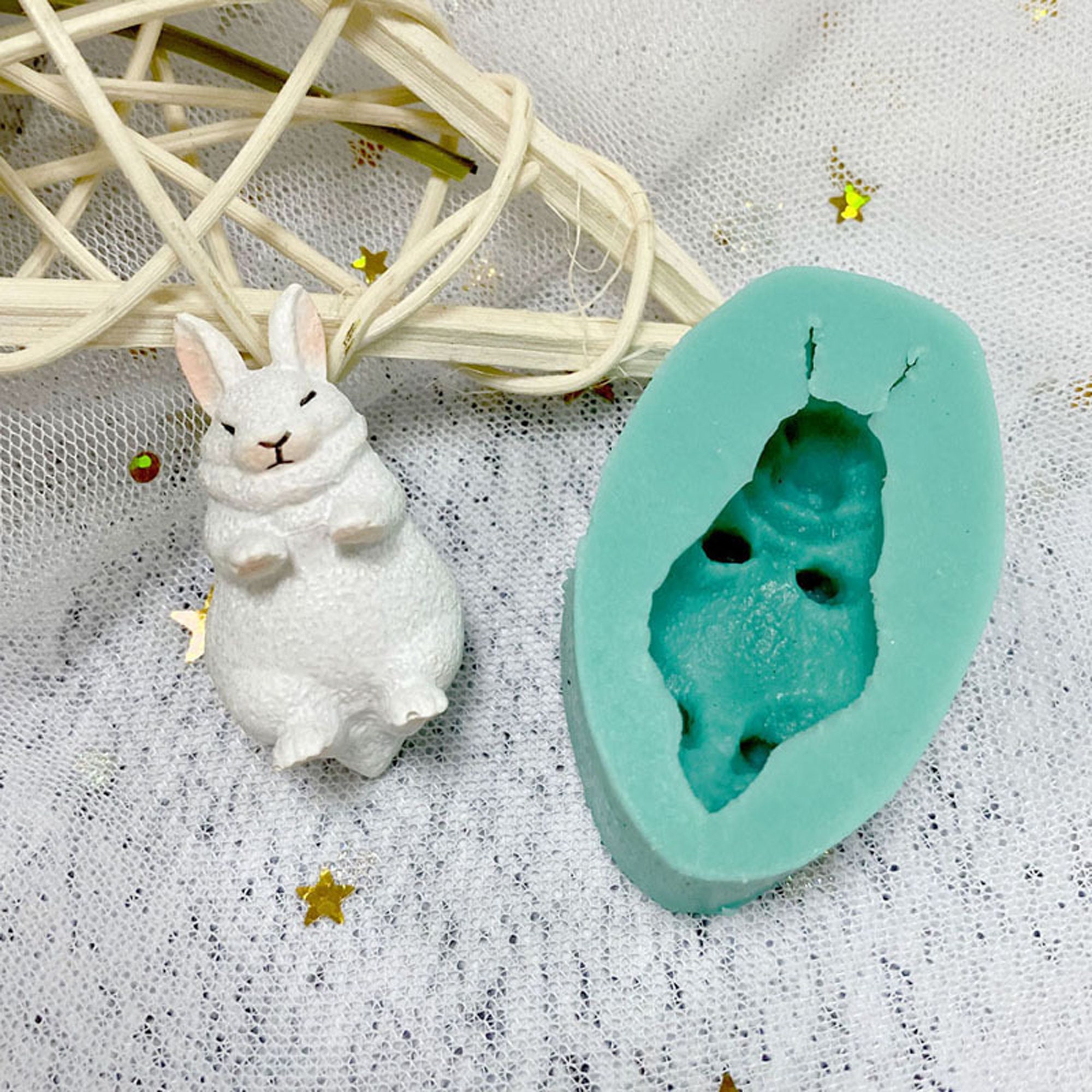 Molde de conejo de dibujos animados DIY molde lindo de - Etsy México