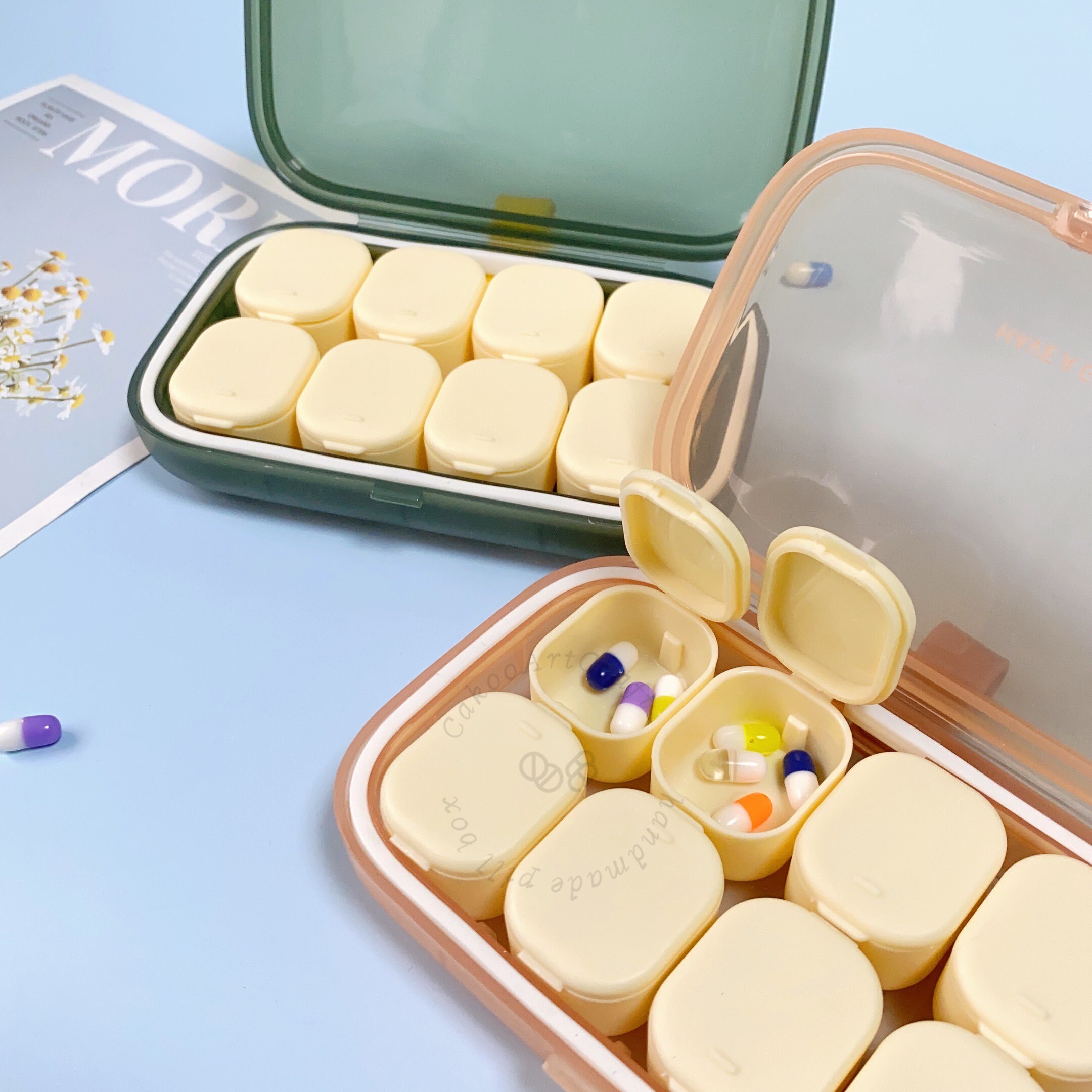 Personalized Butterfly Sticker Pill Box, Medicine Box With Name, Custom ...