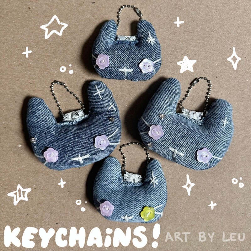 Denim Keychain - Etsy