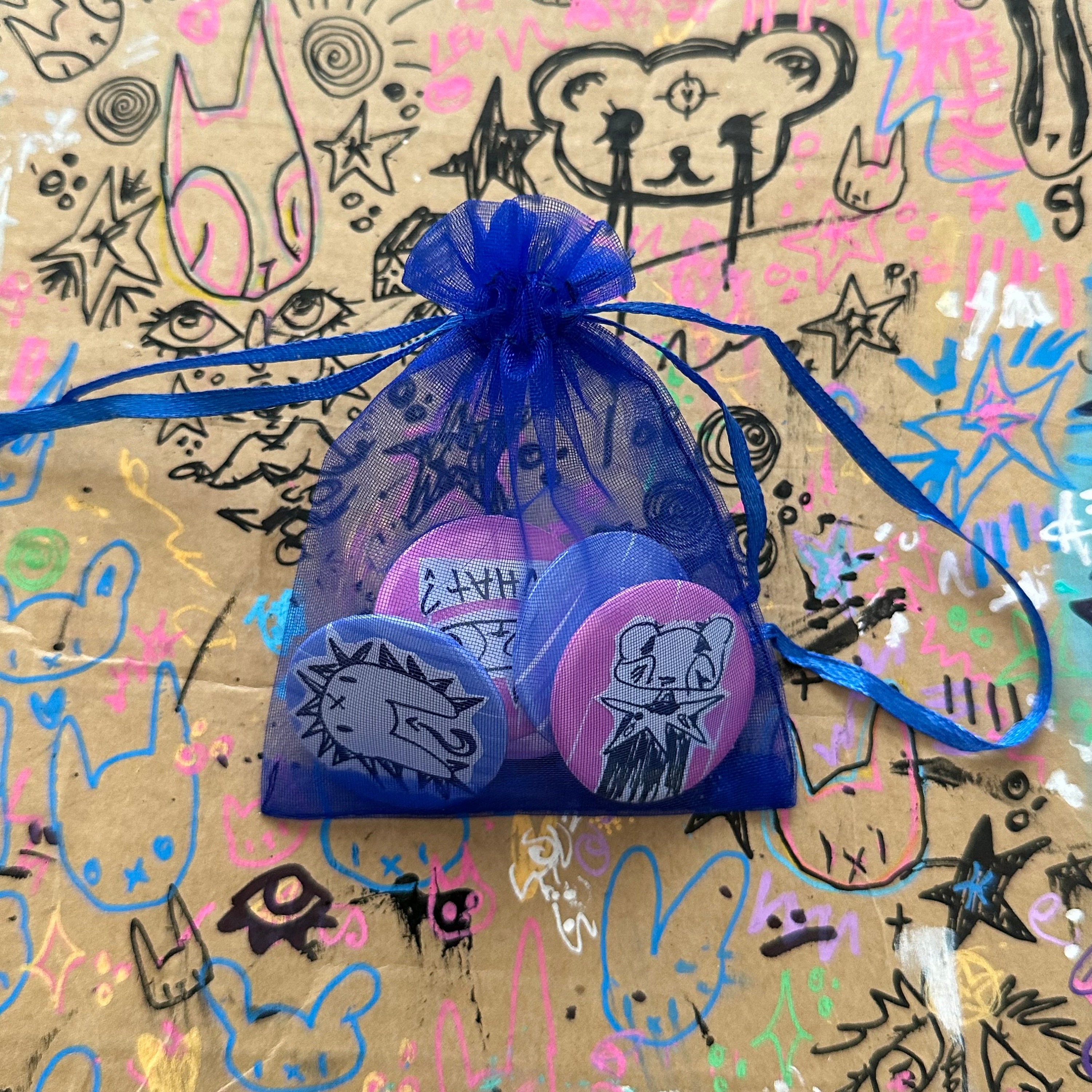 Cut-out Doodle Pins! / 1.25" - Etsy