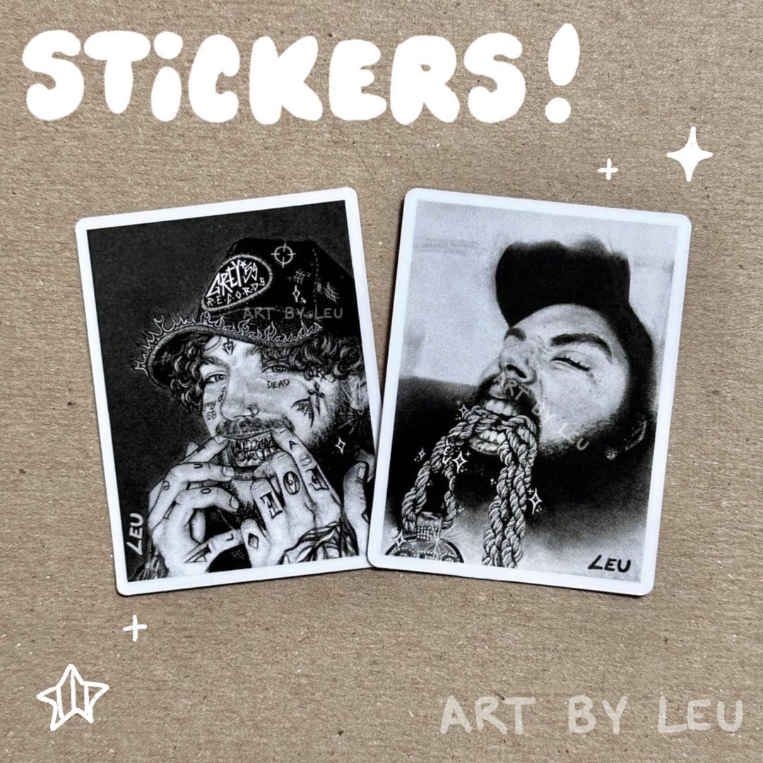 Ruby & Scrim Art Stickers: Glossy Die-cut Charcoal Drawings - Etsy