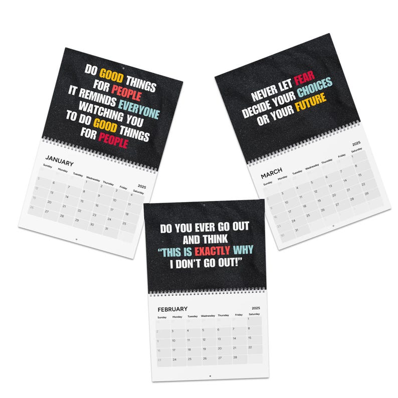 Inspirational Quotes 2026 Wall Calendar, 12-month Organizer ...