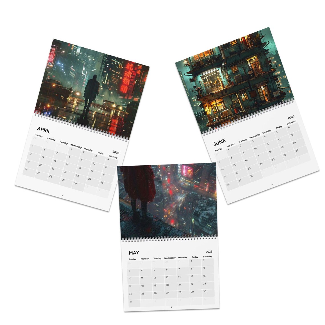 Wall Calendar, 2026 Cyberpunk Futuristic Appointment Planner, Dystopian ...