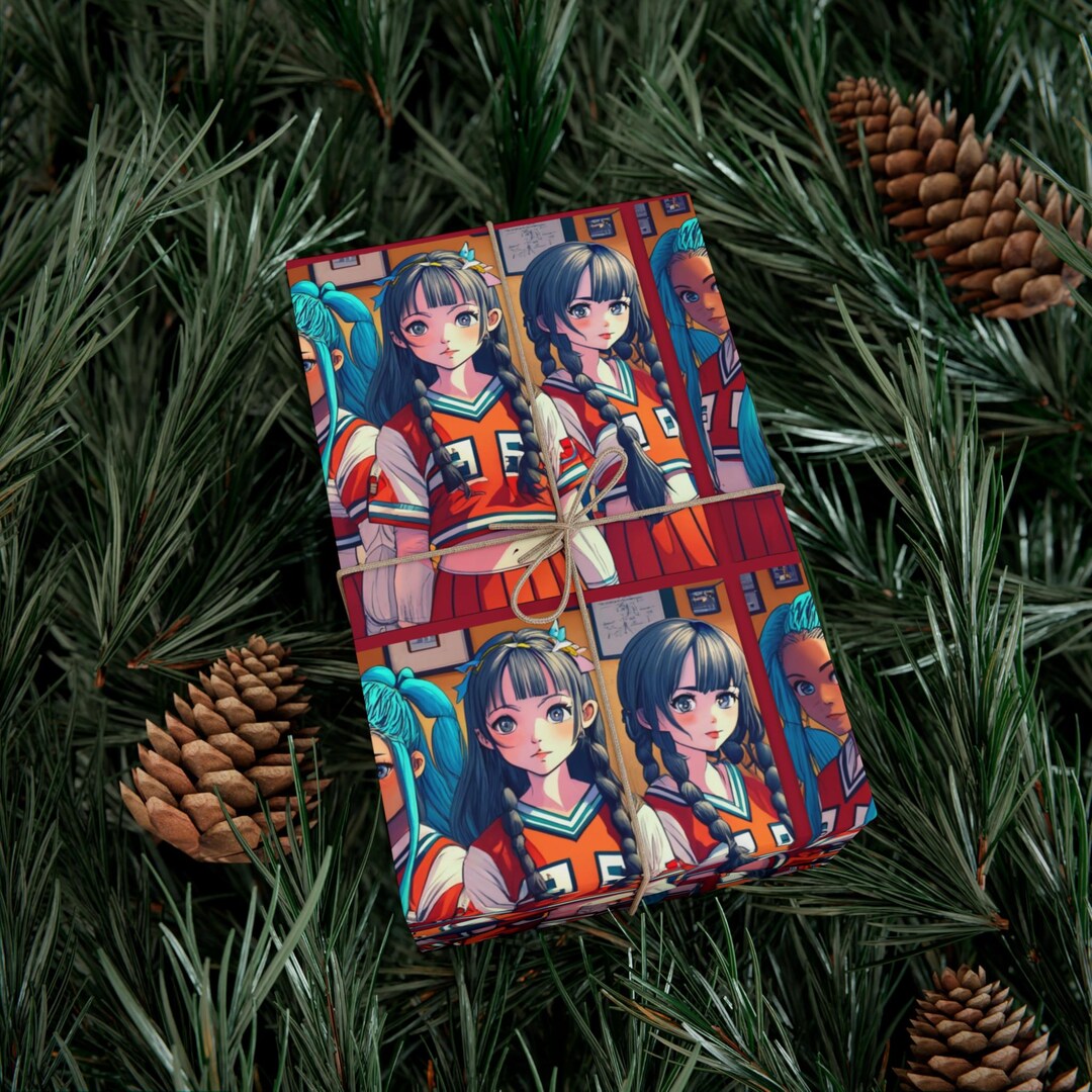 Anime Girls, Manga Animation, Cartoon Style Gift Wrap Papers, Perfect ...