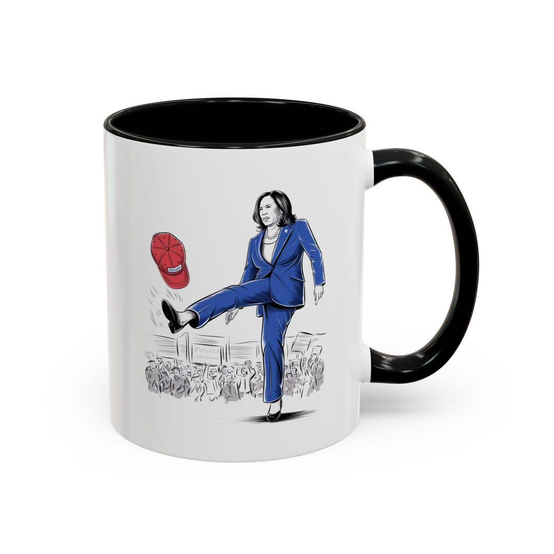 Kamala Harris' Famous Pantsuit and Pumps, Dropkicking a Useless MAGA ...