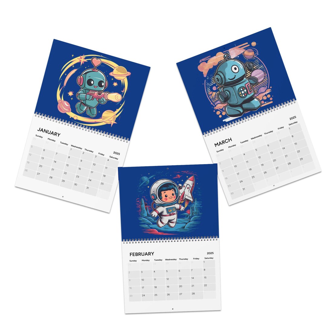 2025 Interstellar Calendar Cosmic Kids Space Schedule Journal ...