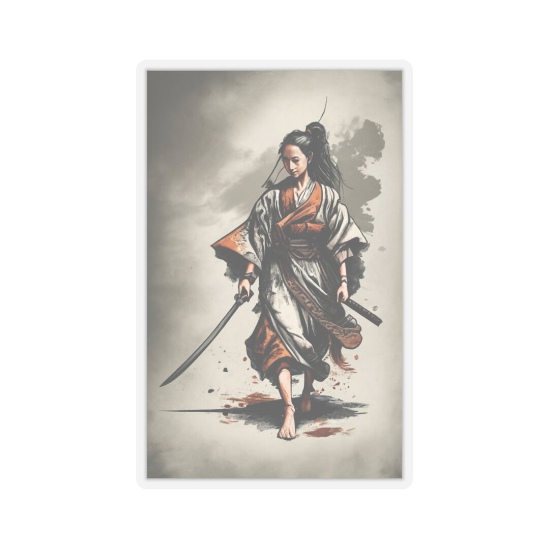 Japanese Ink Brush Calligraphy Ukiyo-e Art Illustrations / - Etsy