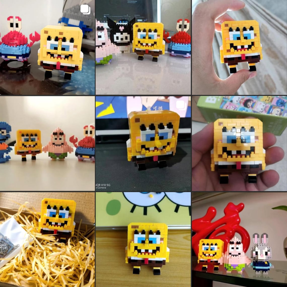Spongebob Bricks / Building Block / Disney Building Blocks DIY - Etsy