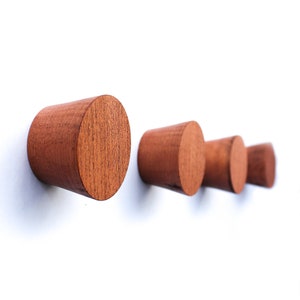 Wooden Cone Wall Hook, Wall Mounted Coat Rack, Solid Wood Wall Hooks ...