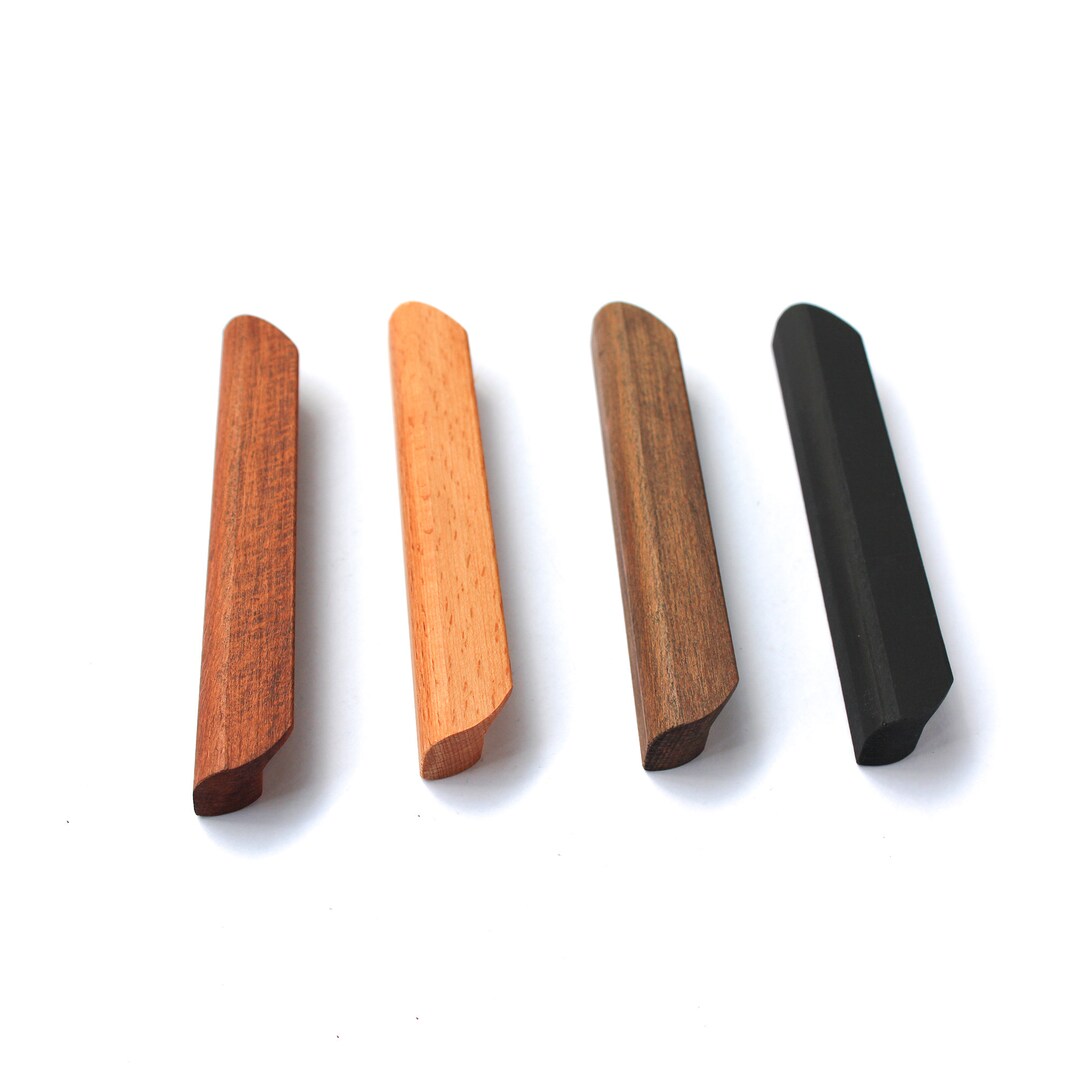 Wooden Wave Drawer Knob, Wardrobe Mounted Handle, Solid Wood Pull ...