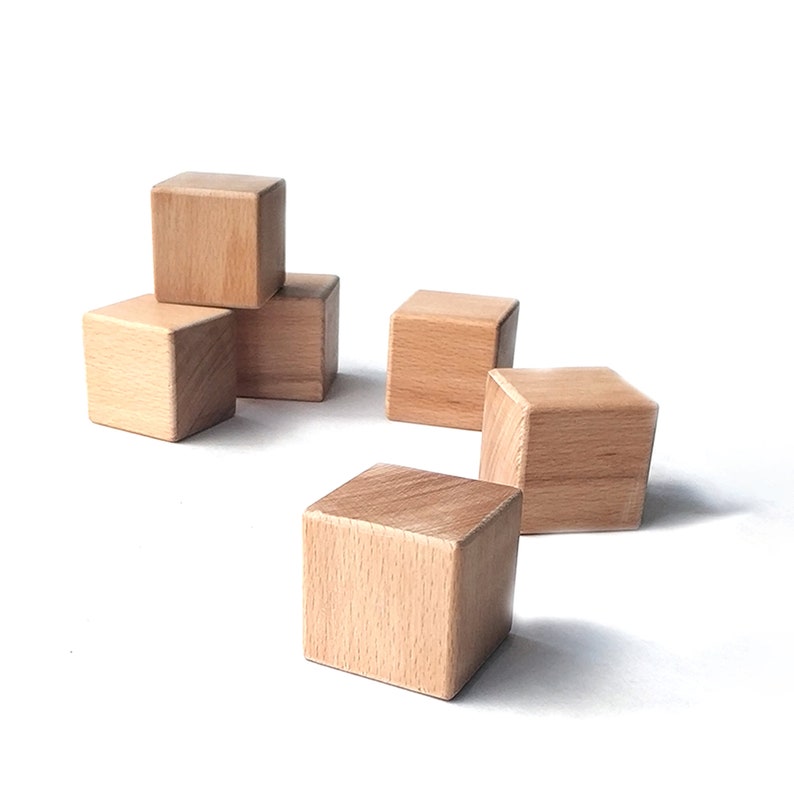 Wooden Cube Blocks, Single Wooden Cube, Decorative Cubes, Baby Puzzle ...