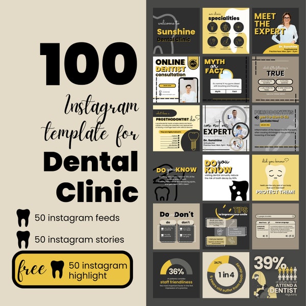60 Dental Social Media Posts Templates Dentist Clinic, Business ...