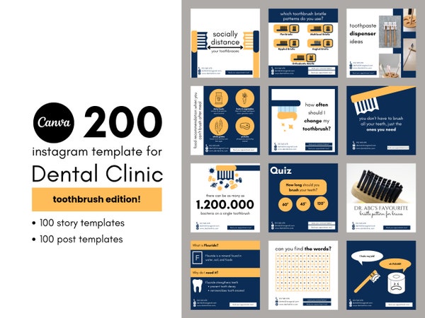 60 Dental Social Media Posts Templates Dentist Clinic, Business ...