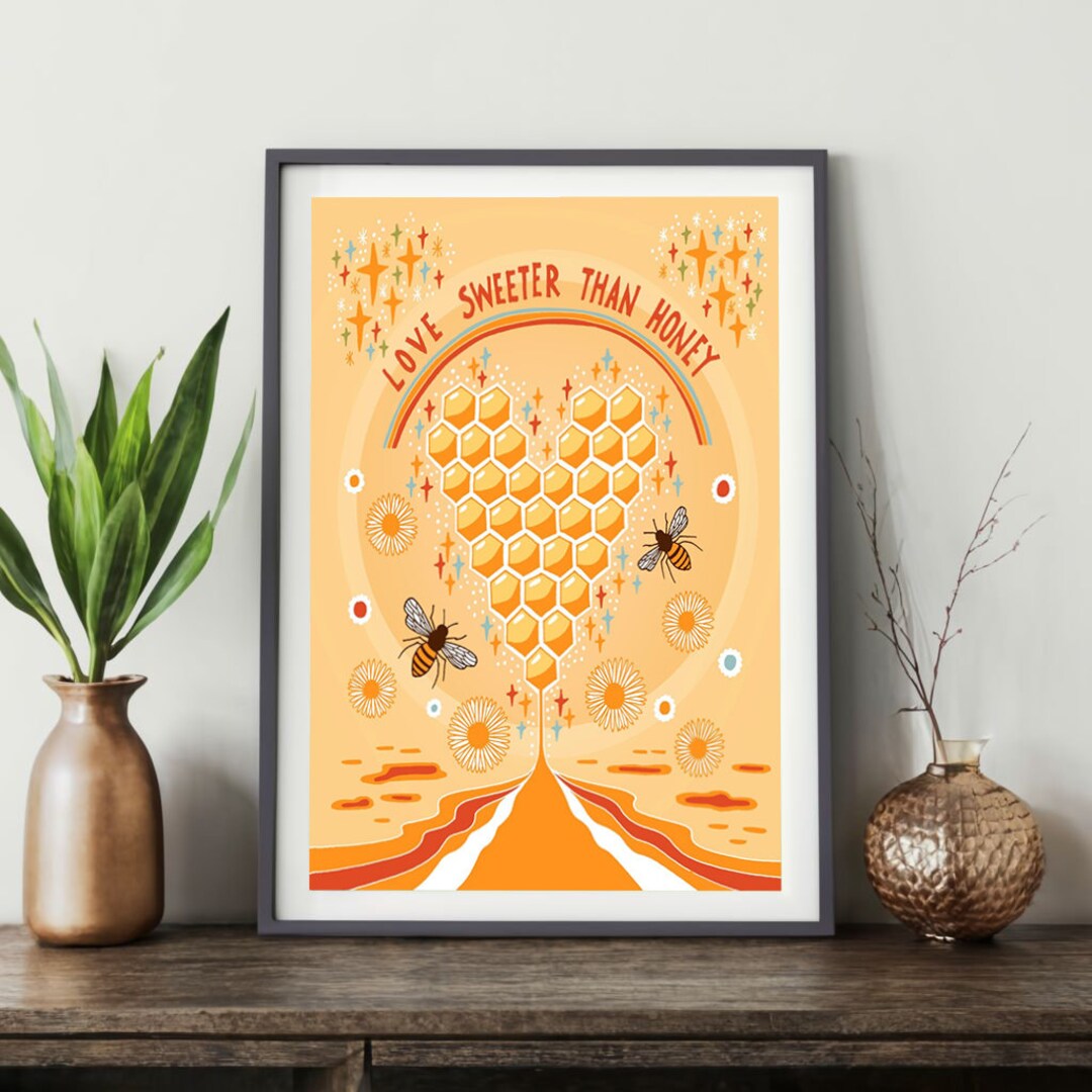 Love Sweeter Than Honey, Motivational Poster, Abstract Poster - Etsy