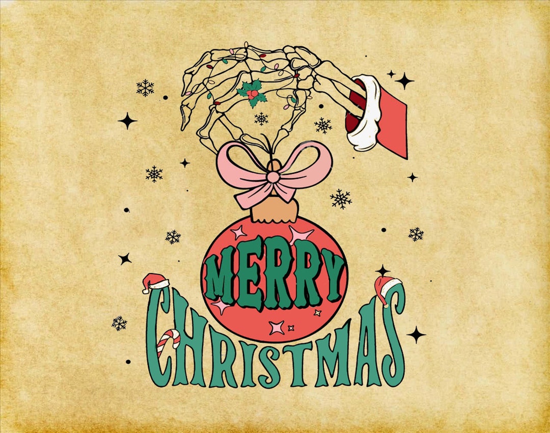 Skeleton Hand Holding Christmas Svg Ornament Christmas SVG - Etsy Canada