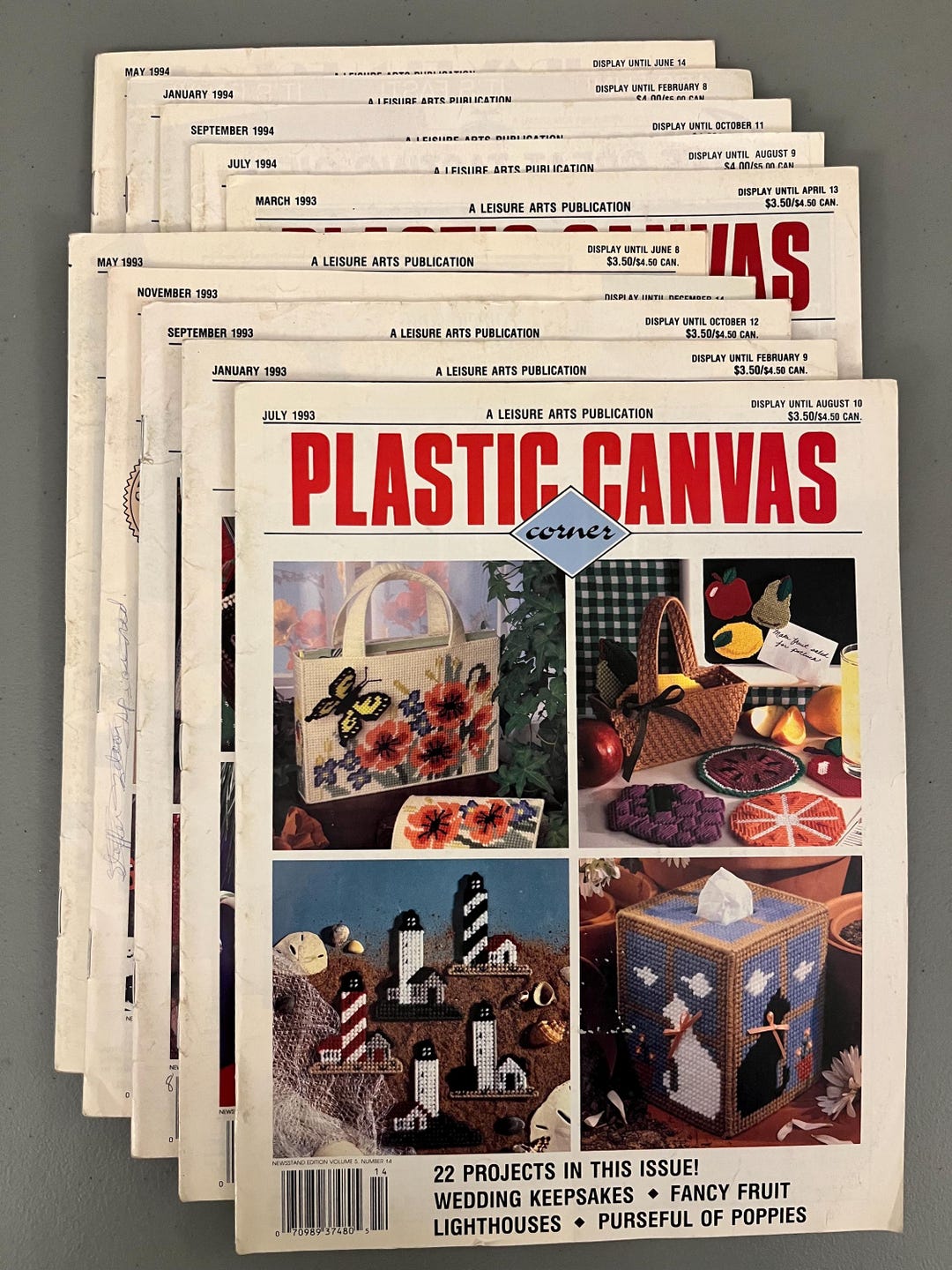 10 Plastic Canvas Corner Pattern Magazines in Very Good to Good ...