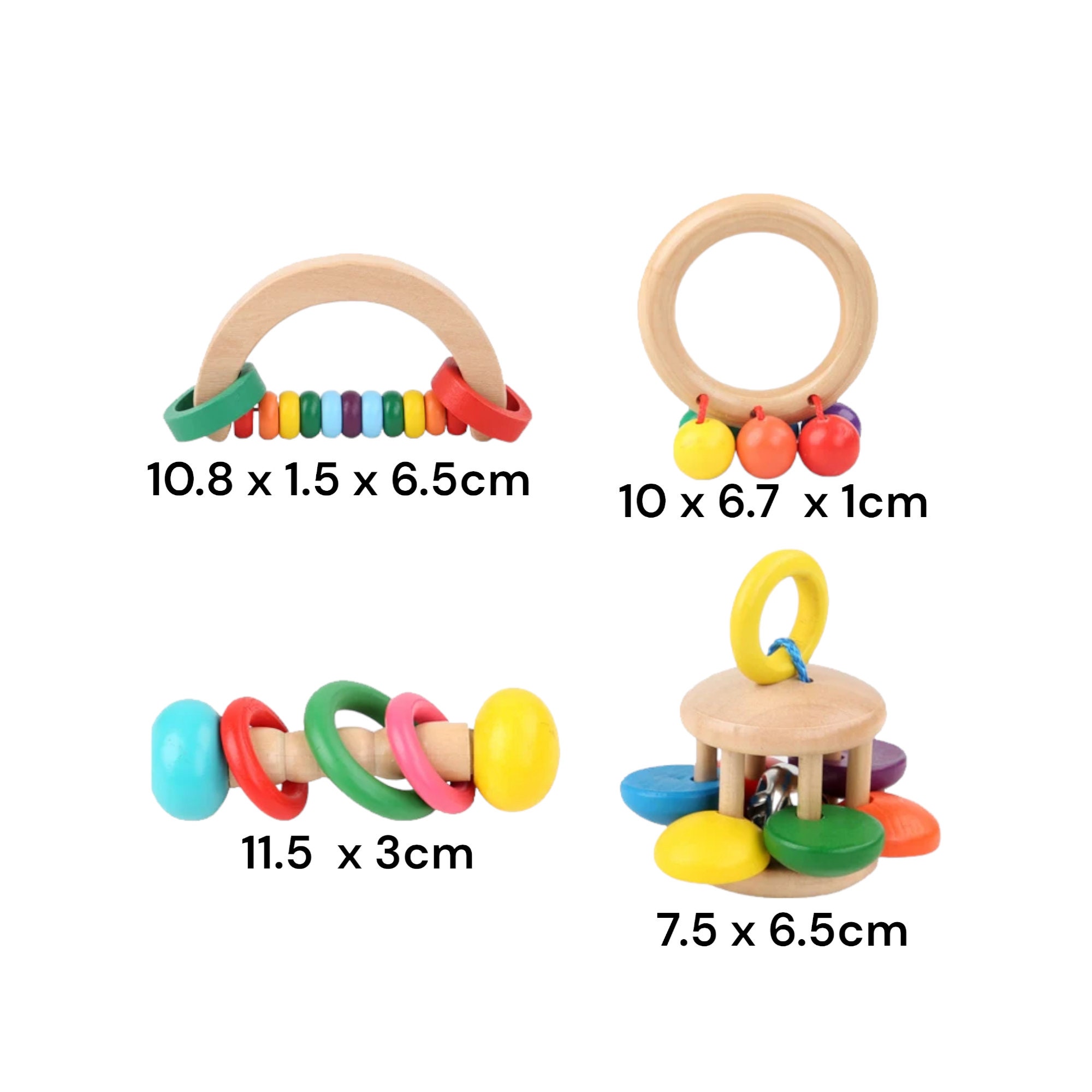 Rattle Sensory Toys| Wooden Rattle Musical Toys for Babies| Rattle ...