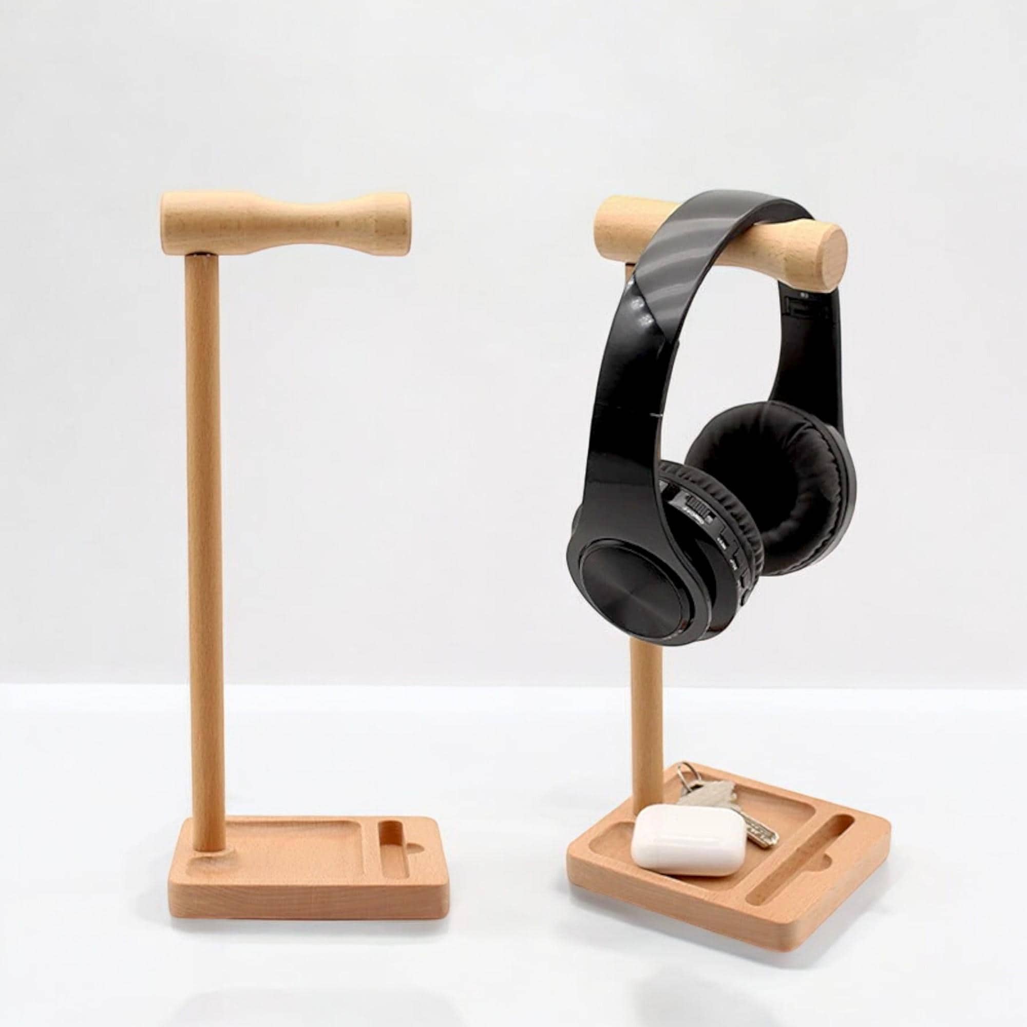 Universal Headphone Holder Wooden Headset Stand Headphone Accessories ...