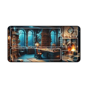 Dark Academia Desk Mat, Wizard Mousepad, Enchanted Library Mat, Witchy ...