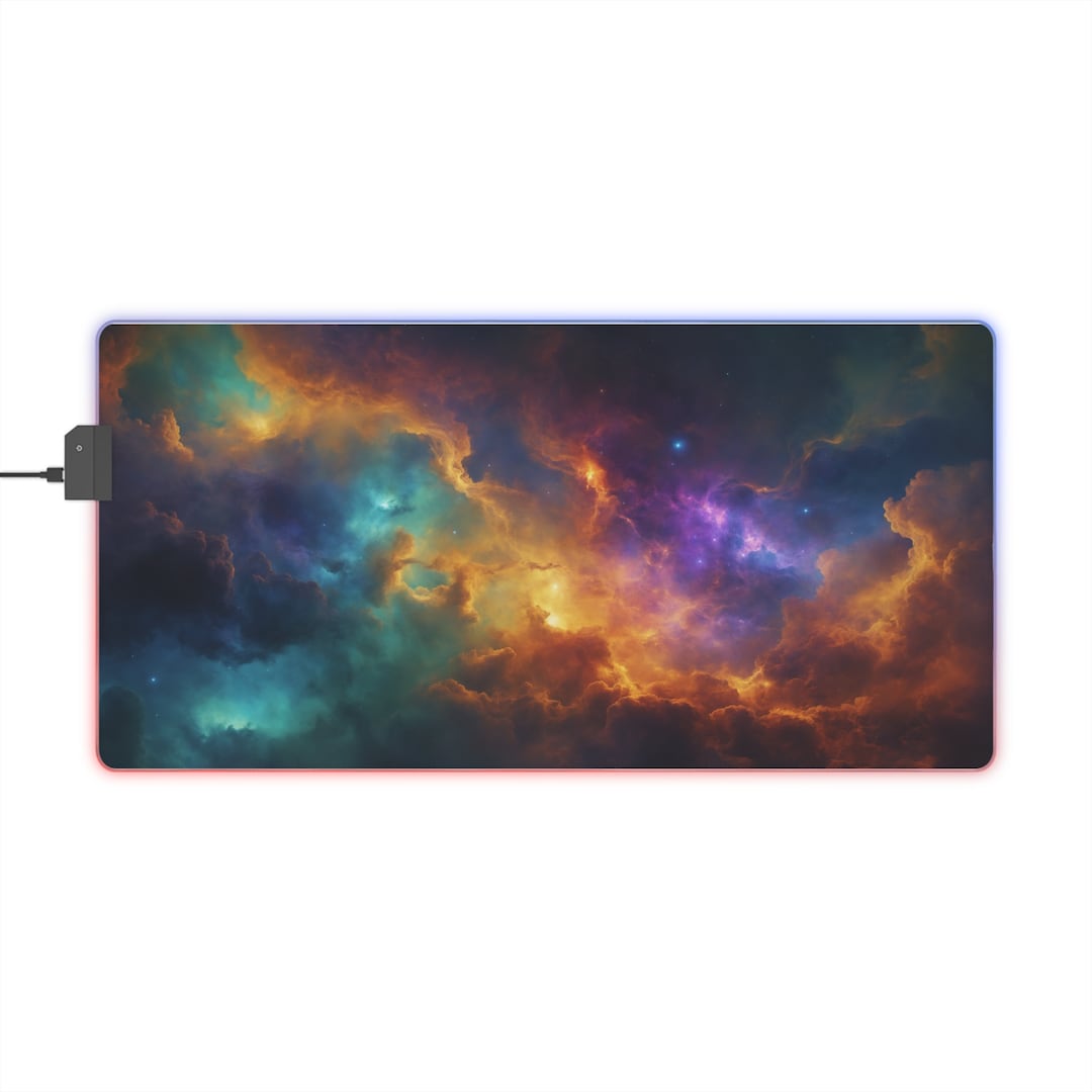 Nebula Space Storm LED Desk Mat, Sci-fi Mouse Pad, Workspace, Office ...
