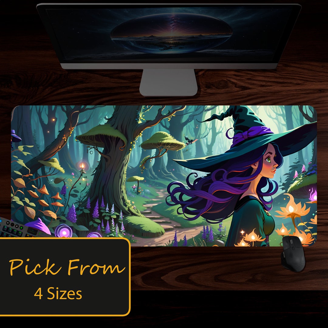Witch Desk Mat, Enchanted Woods, Witch Desk Decor, Witchy Gifts, Rgb ...