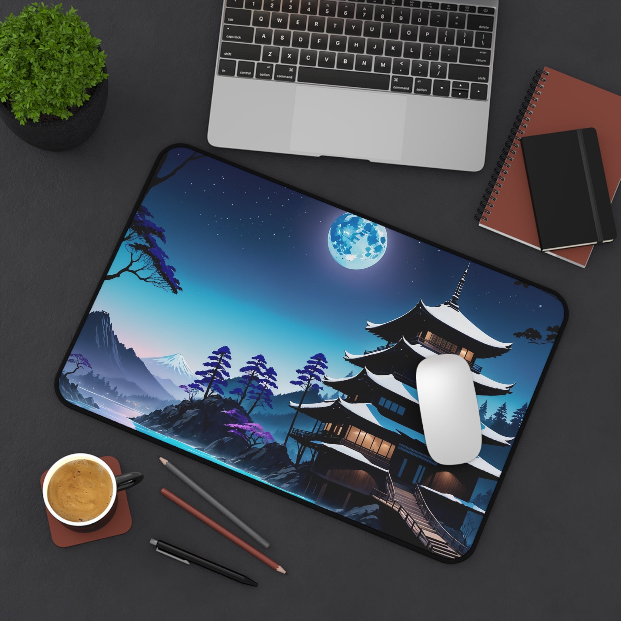 Minka Full Moon Respite Desk Mat Extra Large Gaming Mouse Pad With ...