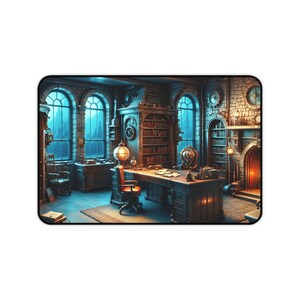 Dark Academia Desk Mat, Wizard Mousepad, Enchanted Library Mat, Witchy ...