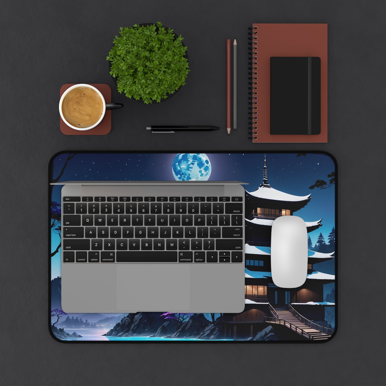 Minka Full Moon Respite Desk Mat Extra Large Gaming Mouse Pad With ...