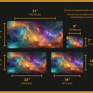 Nebula Space Storm Desk Mat Desk Mat, Sci-fi Mouse Pad, Office ...