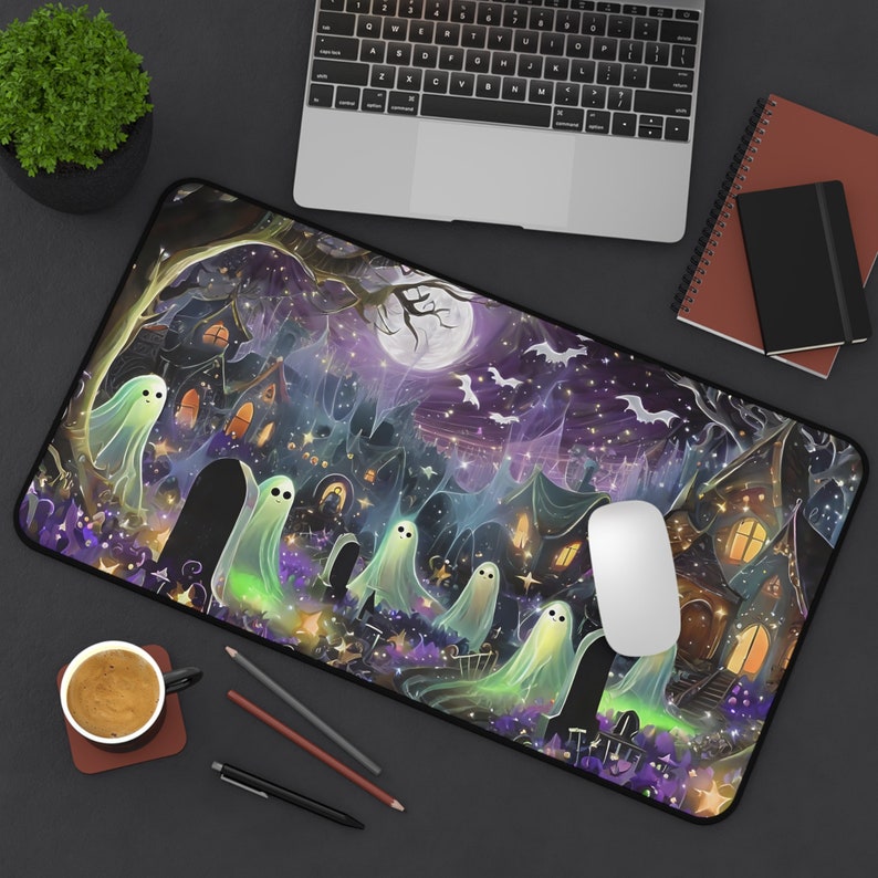 Cute Goth Ghosts Desk Mat, XXL Mouse Pad, Extra Large Gaming Ghose ...