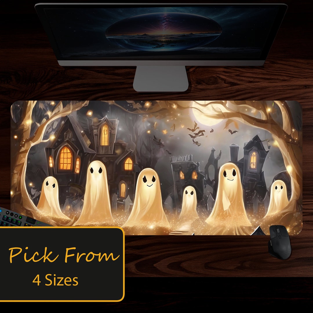 Kawaii Ghosts Goth Desk Mat, XXL Mouse Pad, Extra Large Gaming Ghose ...