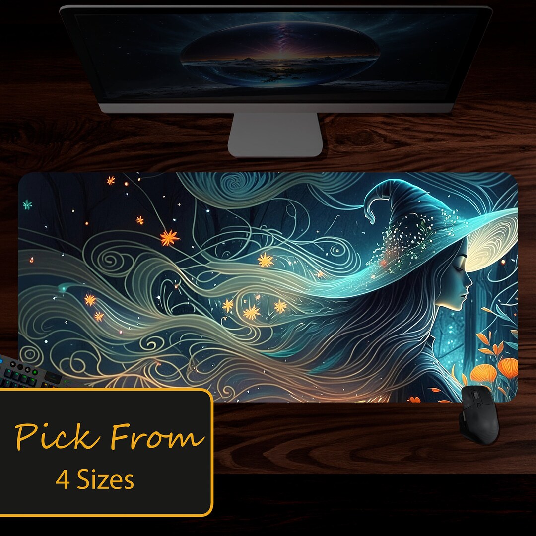 Witchy Desk Mat, Enchanted Woods, Witch Desk Decor, Witchy Gifts, Rgb ...