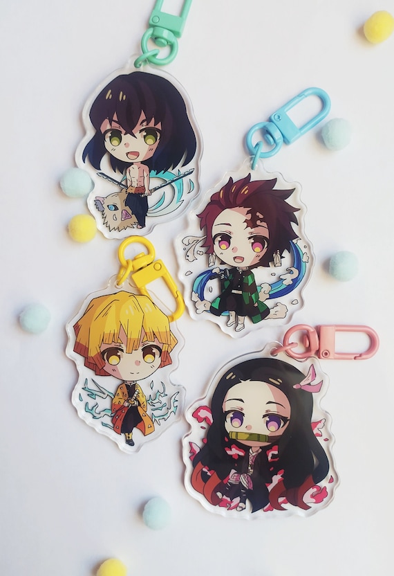 DEMON SLAYER KEYCHAIN tanjiro Nezuko Zenistu Inosuke - Etsy