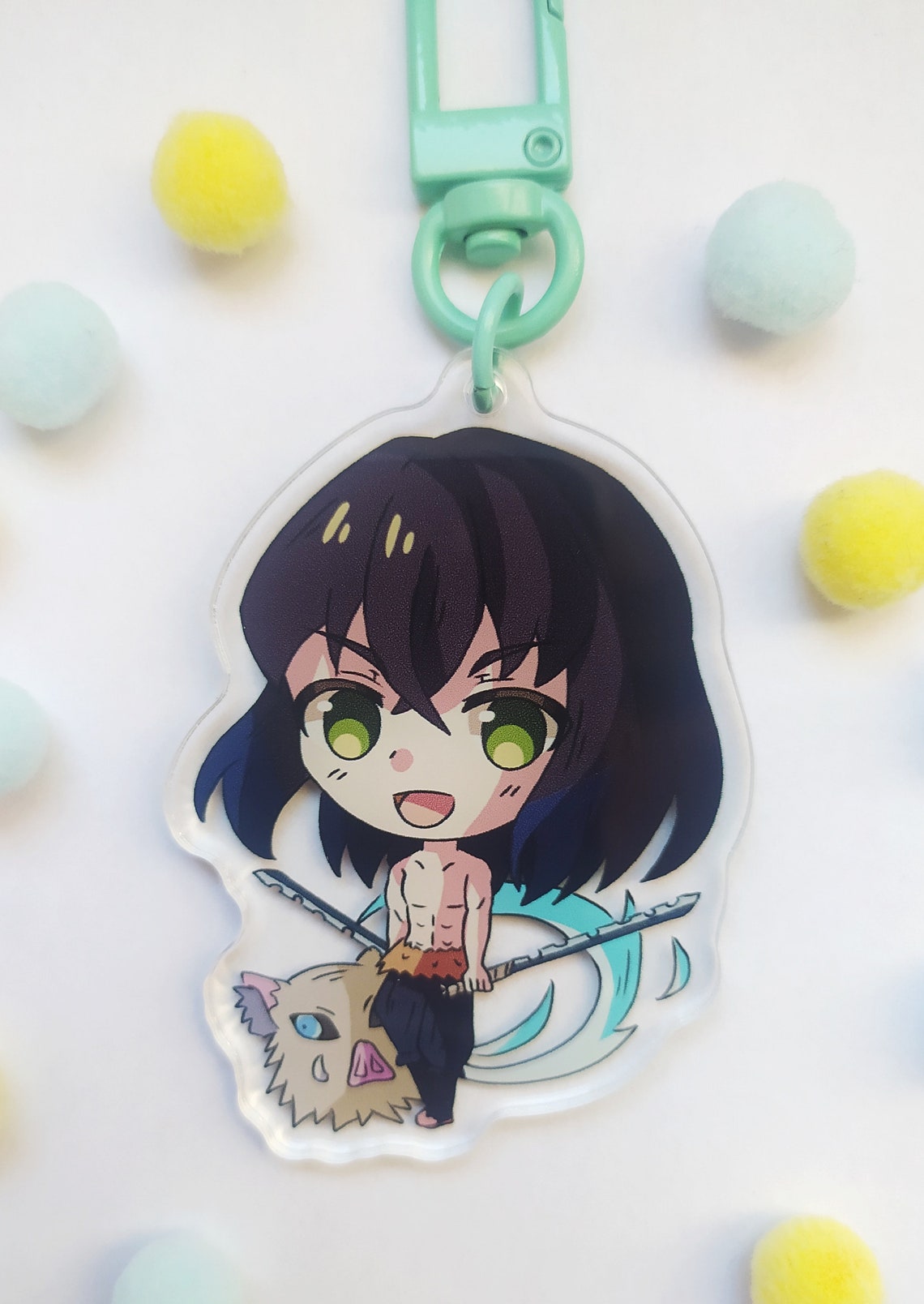 DEMON SLAYER KEYCHAIN tanjiro Nezuko Zenistu Inosuke - Etsy