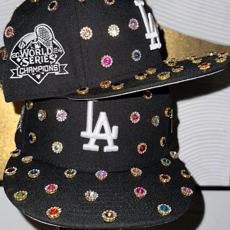 Blue Rhinestone La Hat - Etsy