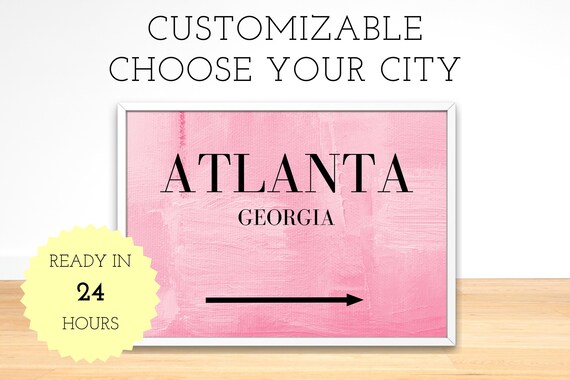 Custom Location Sign Preppy Room Decor Preppy Wall Art Dorm - Etsy