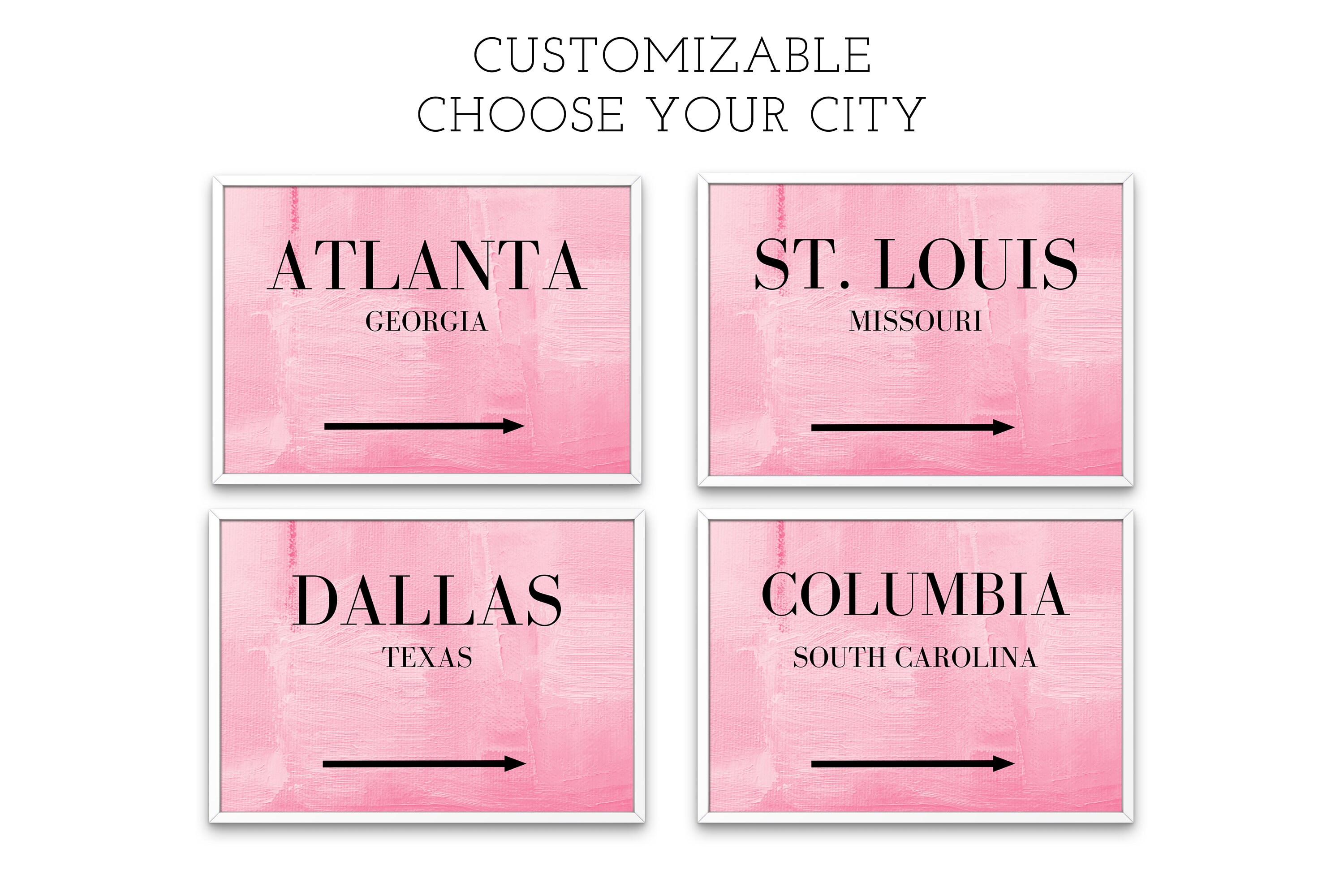 Custom Location Sign Preppy Room Decor Preppy Wall Art Dorm - Etsy