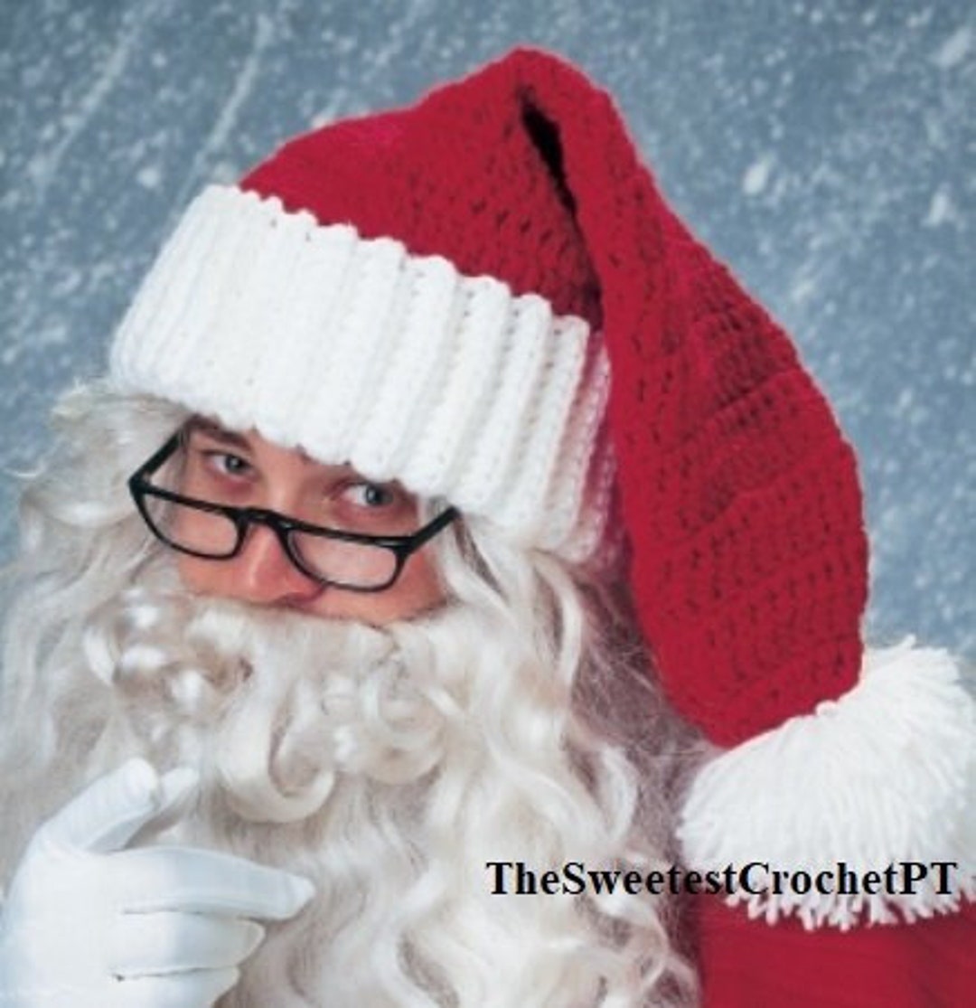 Santa Claus Hat Crochet Pattern DIY Christmas Hat Pattern INSTANT ...