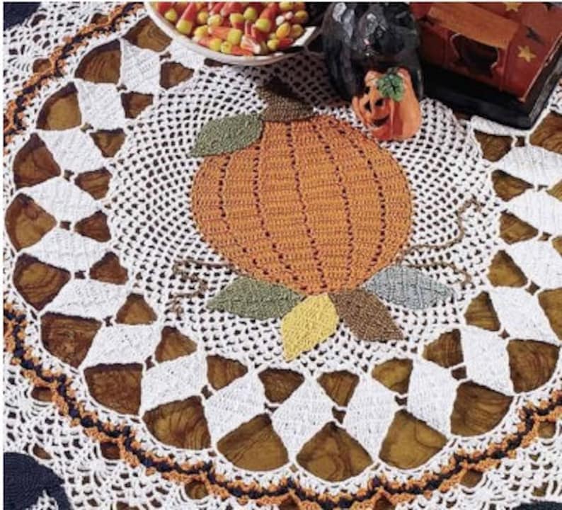 Halloween Black Cat Doily Crochet Pattern DIY Halloween Table - Etsy