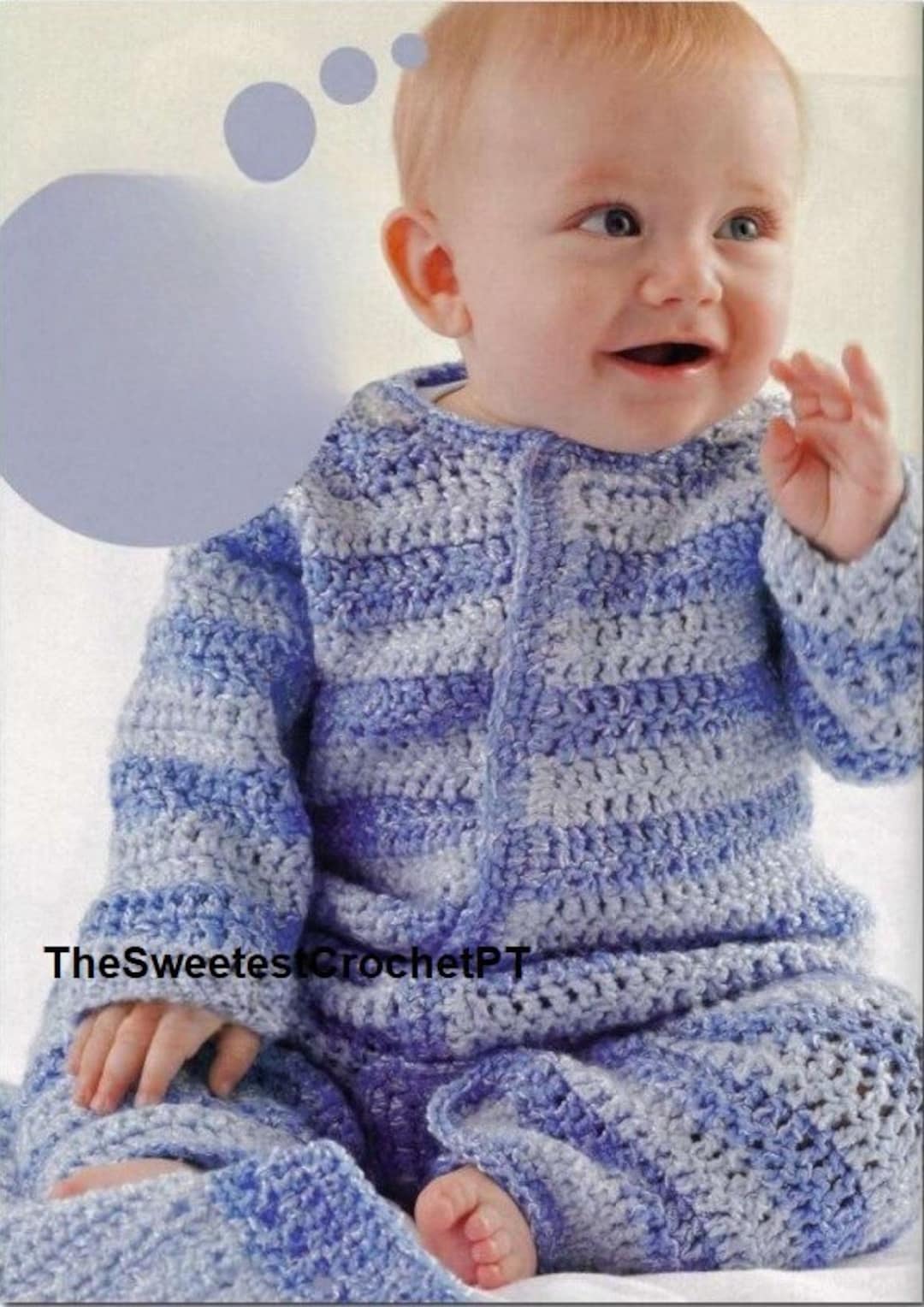 BABY ROMPER and Blanket Crochet Pattern Baby All in One Sleepsuit ...